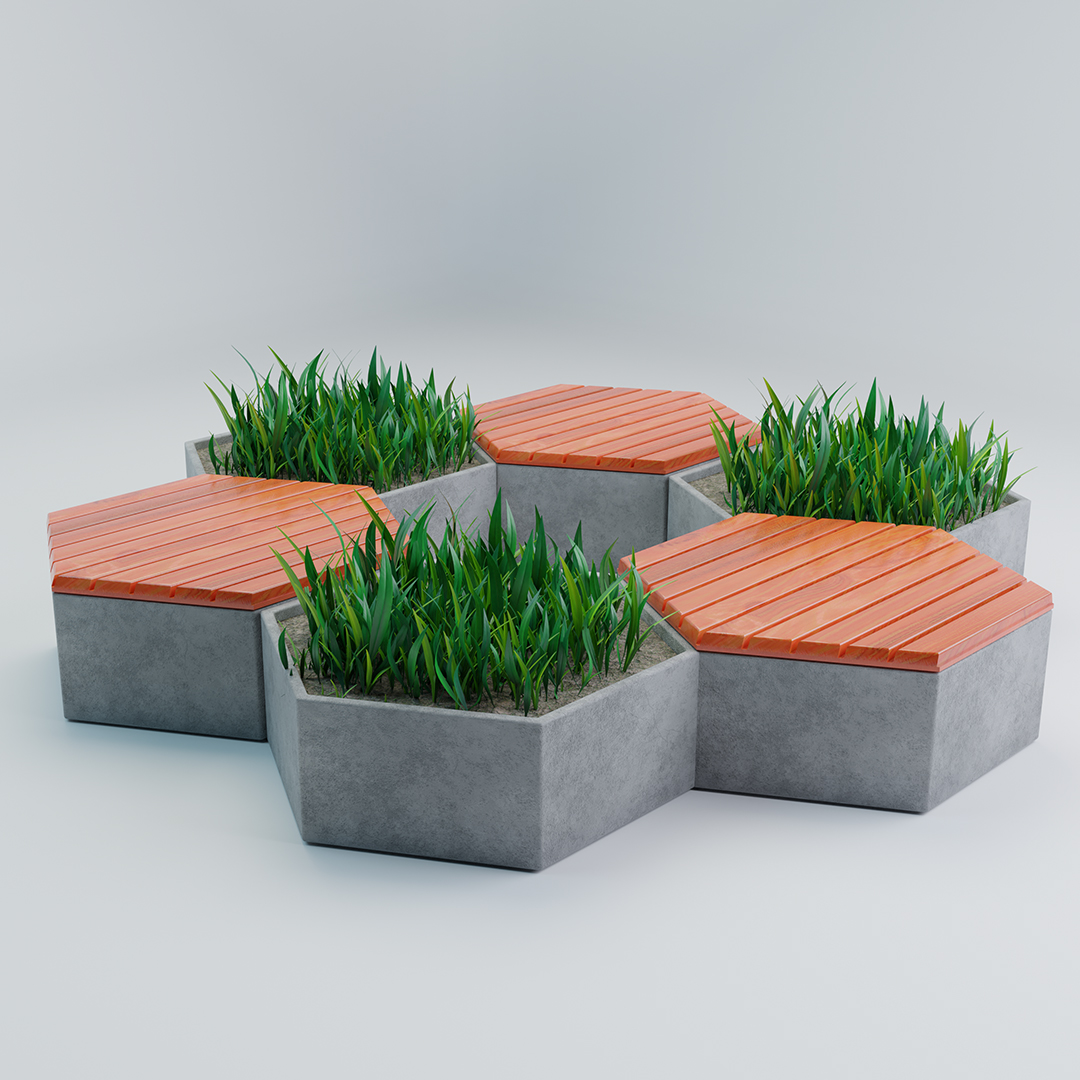 Bench "Cascade" mould - Molds for Making Concrete Park Benches